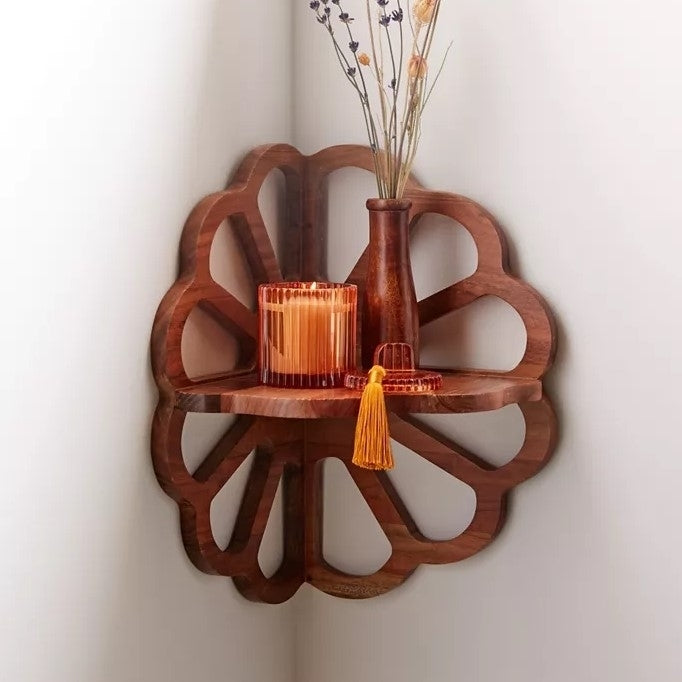 Flora Corner Wall Shelf